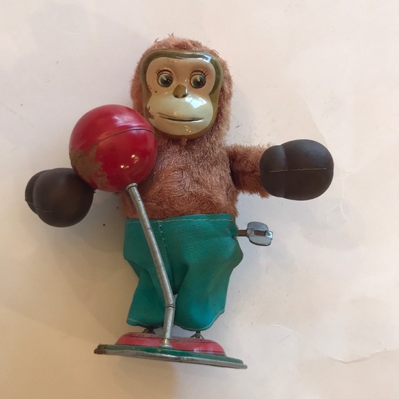 Other | 196s Vintage Tin Face Boxing Monkey Made In Japan | Poshmark